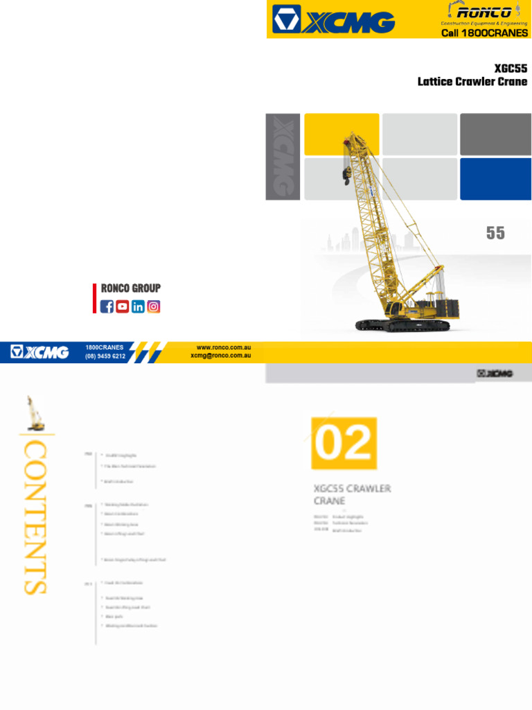 XGC55 Ronco Version | PDF | Crane (Machine) | Gear