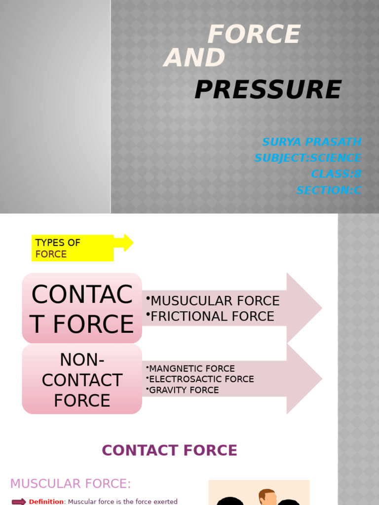 Force and PreSsure | PDF | Force | Friction