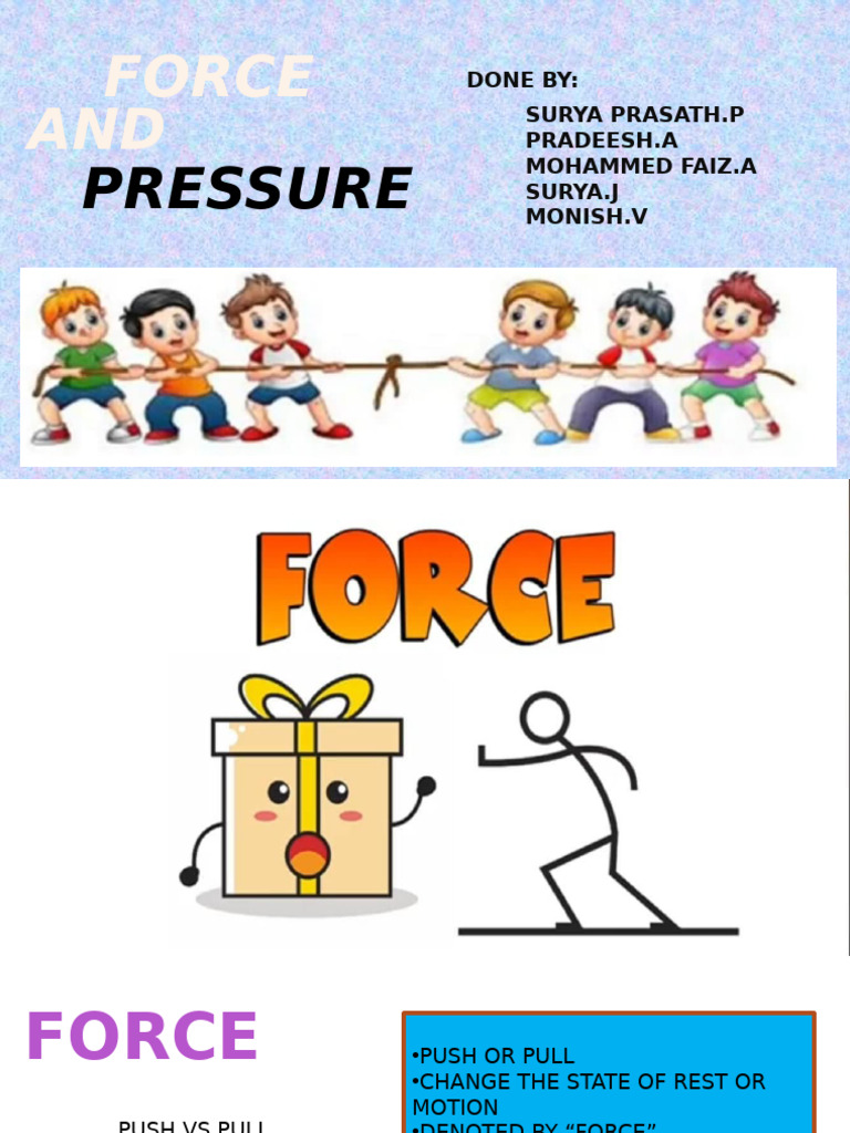 Force and Pressure-1 | PDF | Force | Friction