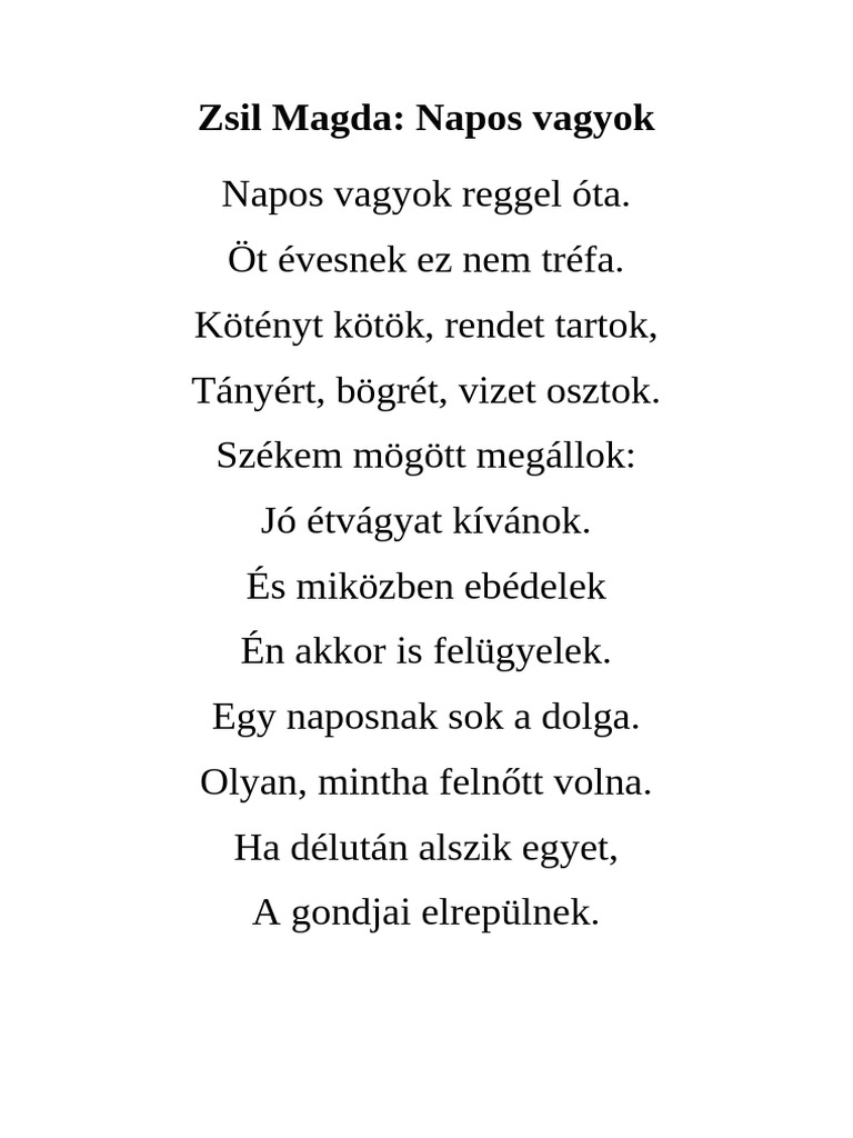 Anyák Napi Versek | PDF