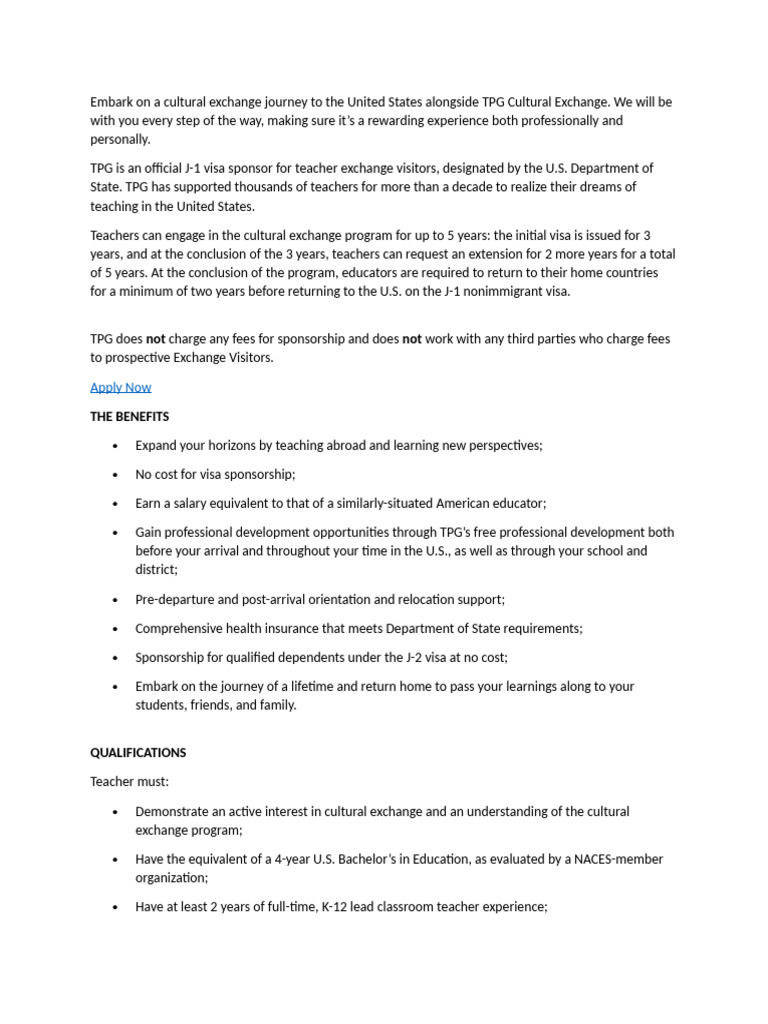 Embark On A Cultural Exchange Journey To The United States Alongside ...