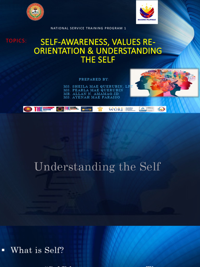 Presentation For Self Awareness Values Re Orientation and Understanding ...
