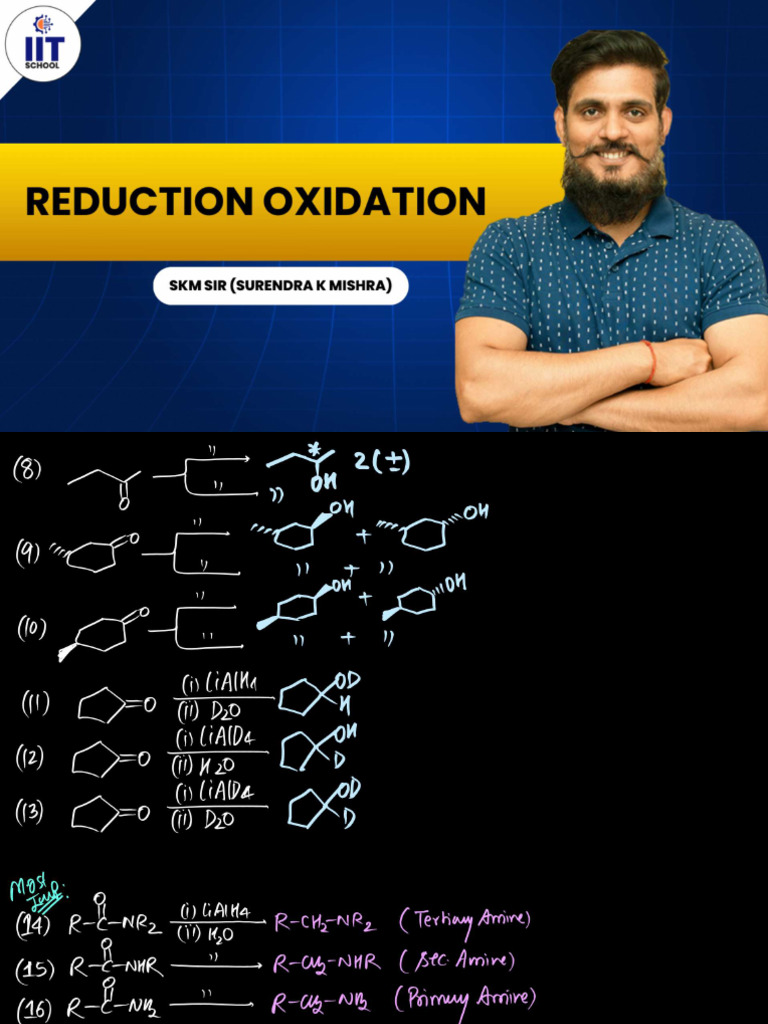 Reduction Oxidation - L-05 (Class Notes) - Hydrogenation | PDF