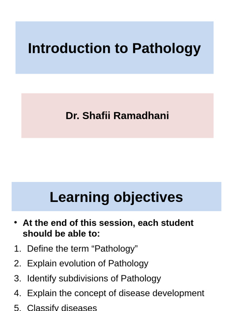 Introduction To Pathology | PDF | Pathology | Medicine