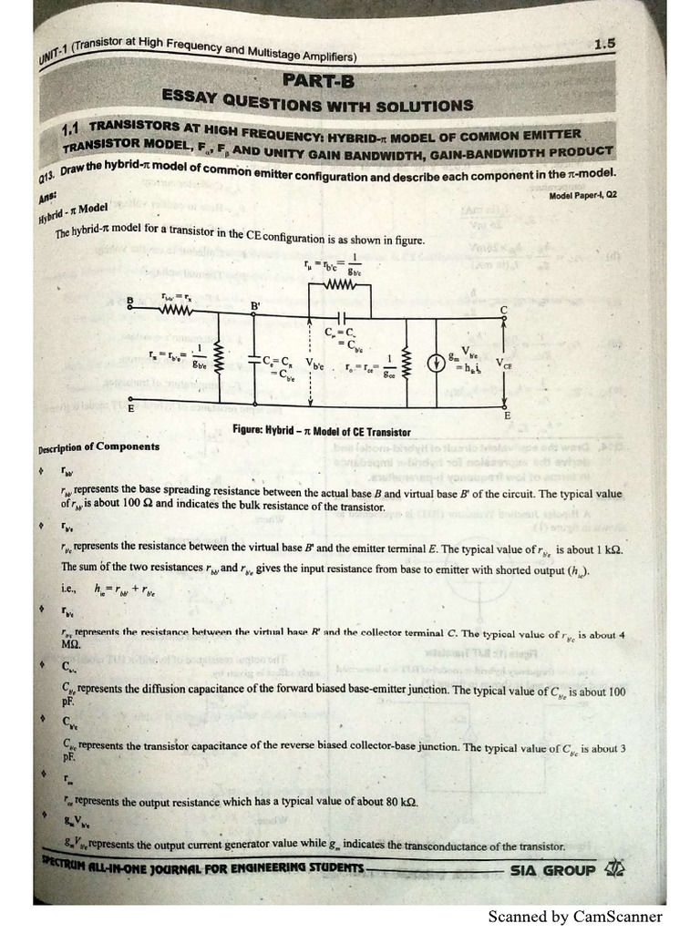 ECA Unit 1 JNTUK ECA Unit 1 Question Wise Material | PDF