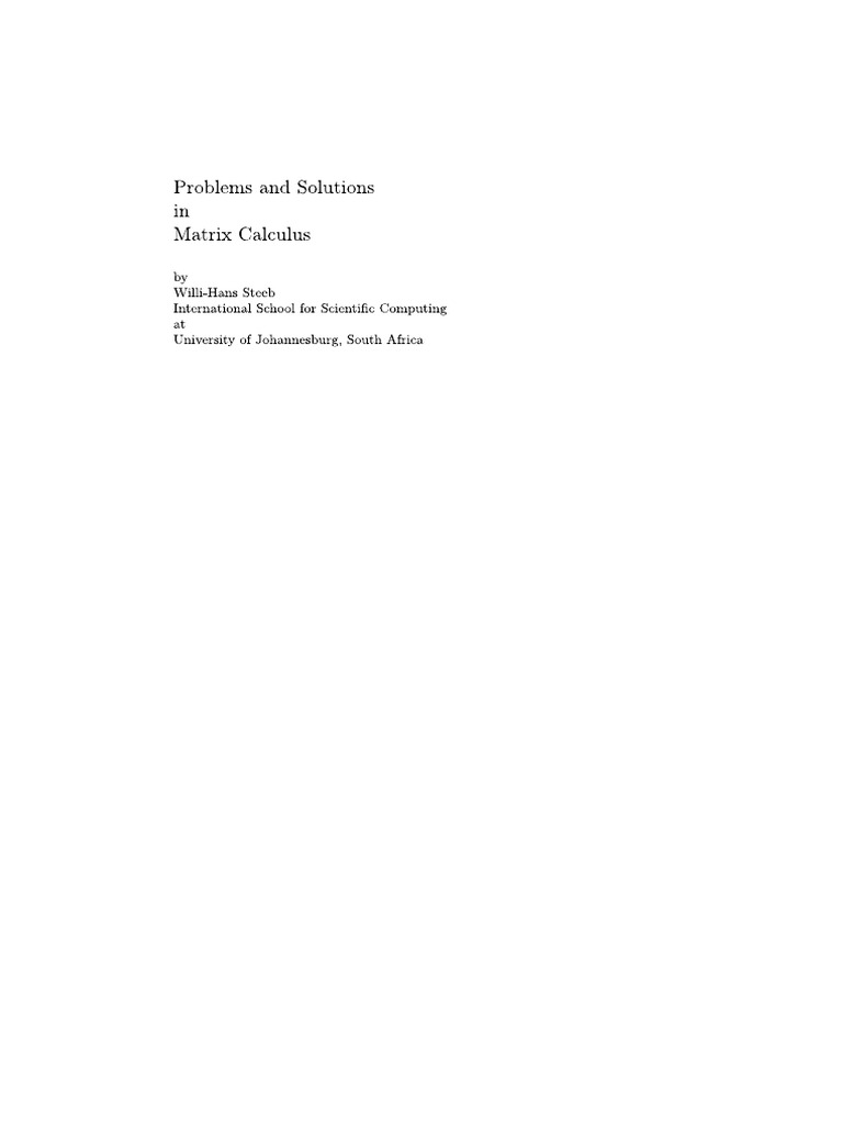 Matrices Excercises | PDF