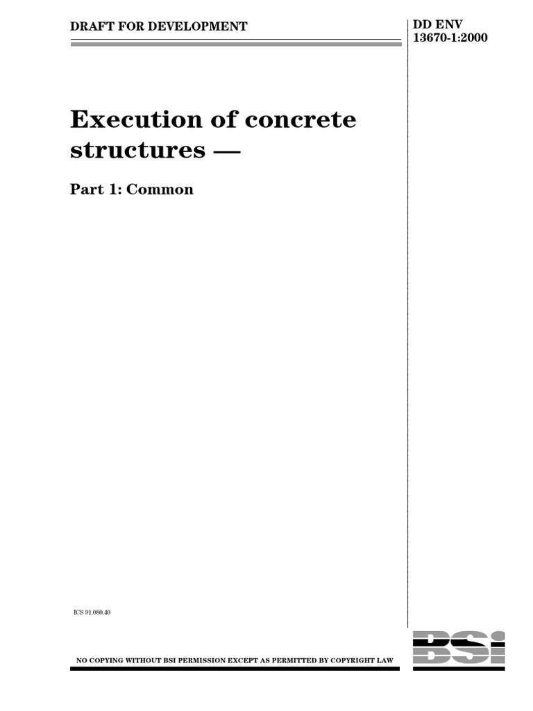 Execution of Concrete Structures Standards | PDF | Concrete ...
