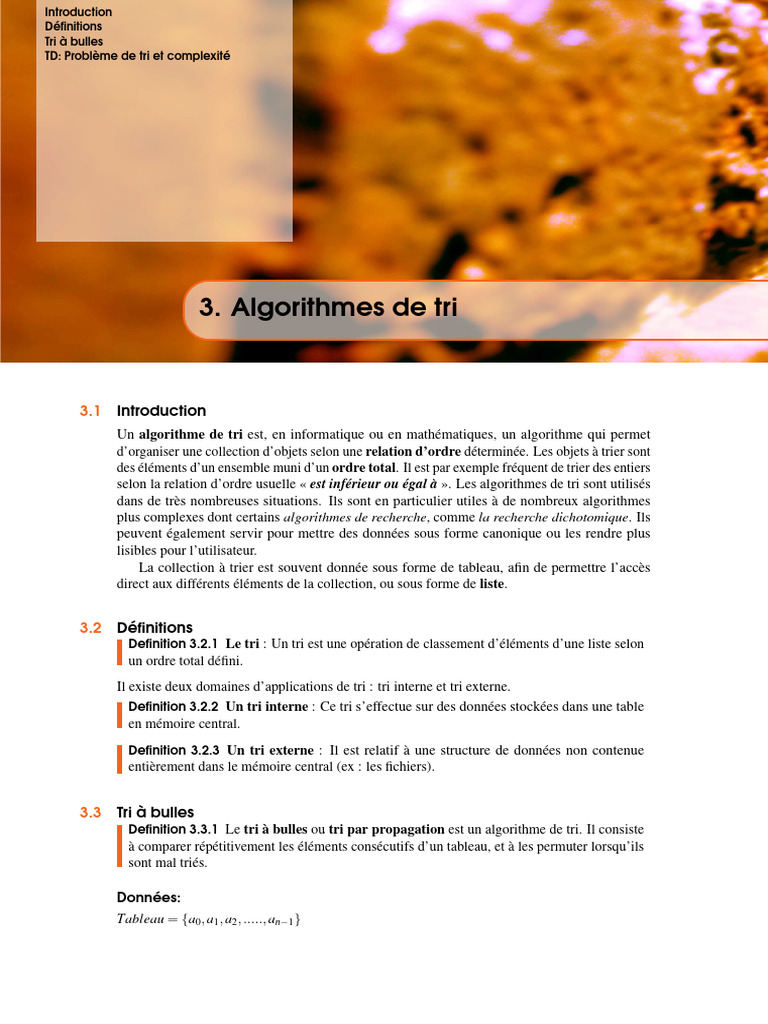 Algorithme de tri à bulles en C++ | PDF | Informatique | Mathématiques ...