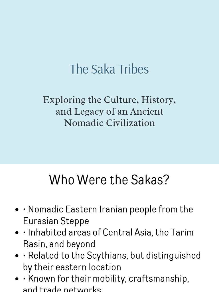 Saka Tribes Presentation PDF | PDF