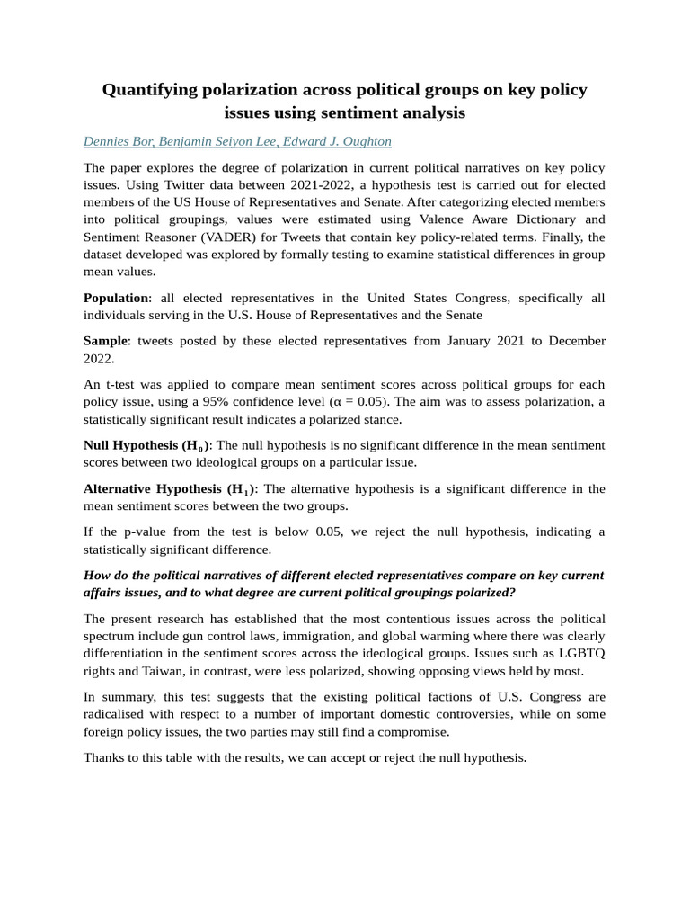 Summary Statistical Paper | PDF | P Value | Statistical Significance