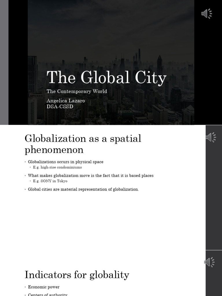 Lesson 7 - The Global City | PDF | Globalization | Economies