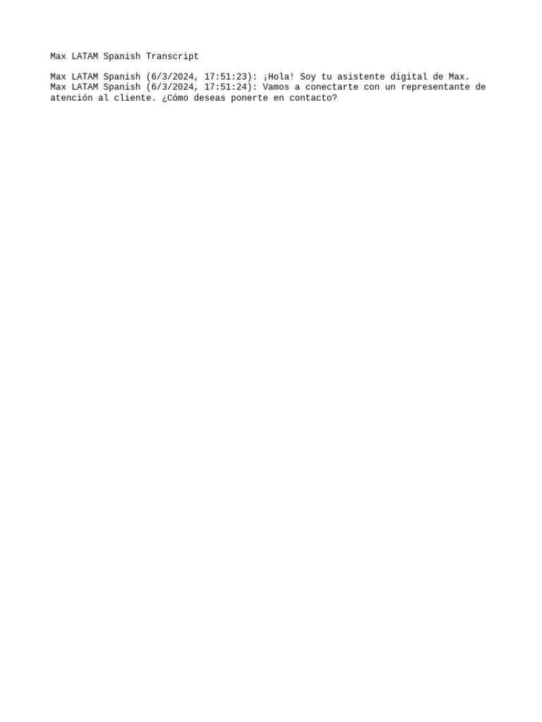 Max LATAM Spanish Transcript | PDF