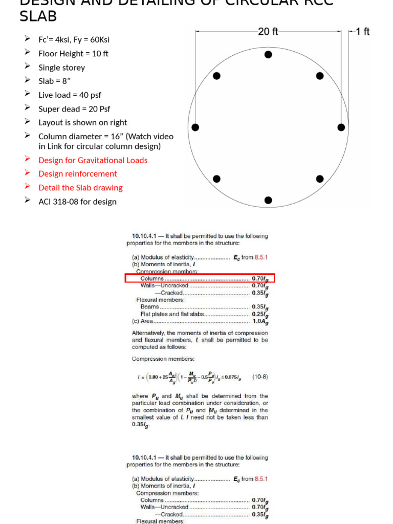 Circular Slab For Gravity | PDF