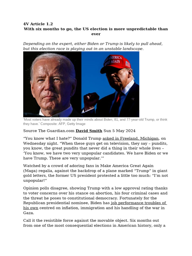 Contextual Analysis Article 2 2024 2025 | PDF | Donald Trump | American ...