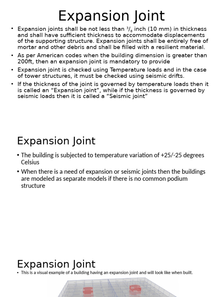 Understanding Expansion Joints in Structures | PDF