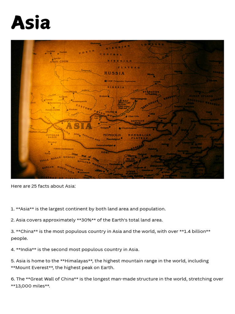 Asia 25 | PDF | Asia | Earth Sciences