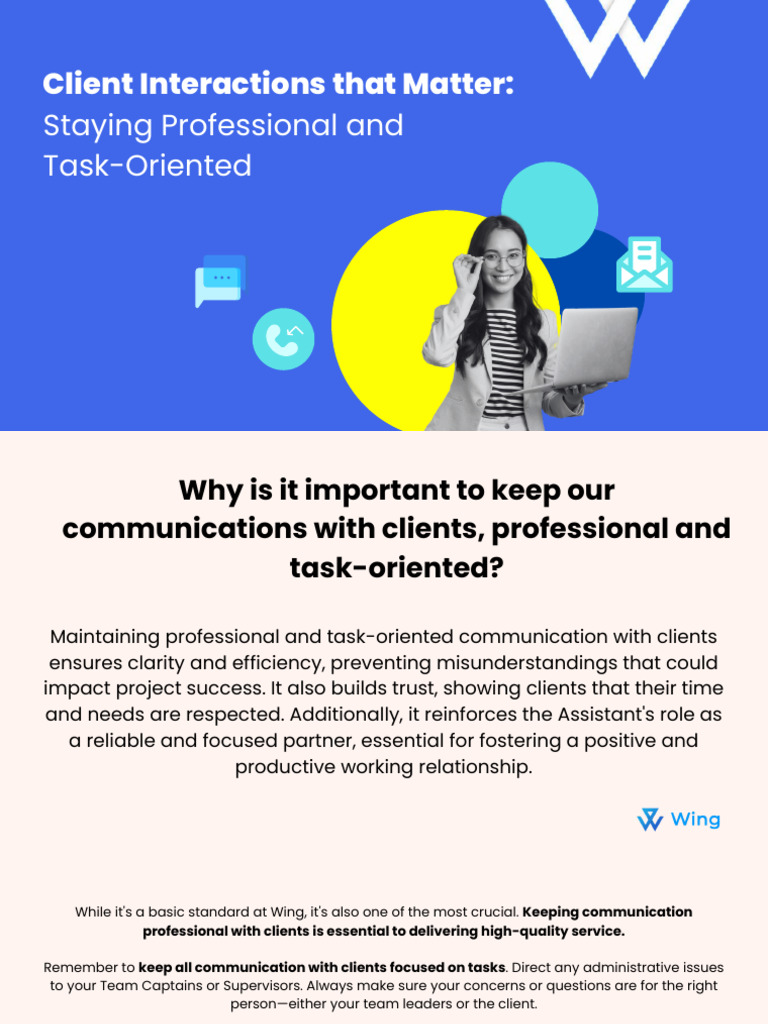 Client Interactions That Matter Staying Professional and Task-Oriented ...