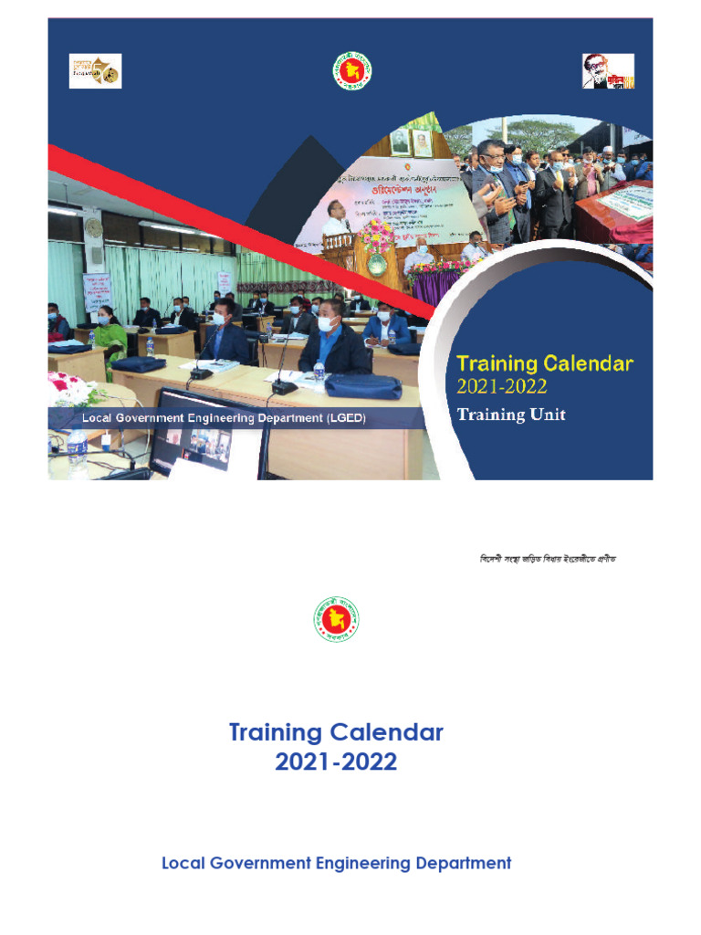 LGED Training Calendar - 2021-2022 - Opt | PDF | Infrastructure ...