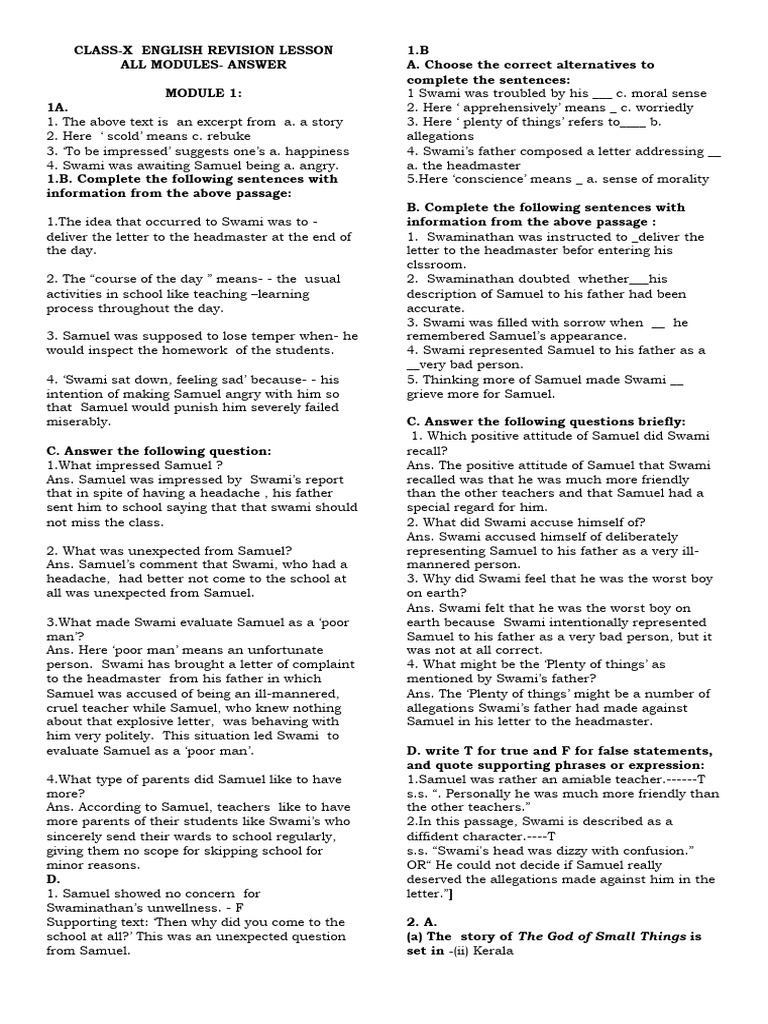 Class-X - English - All Modules Answer | PDF | Mount Everest