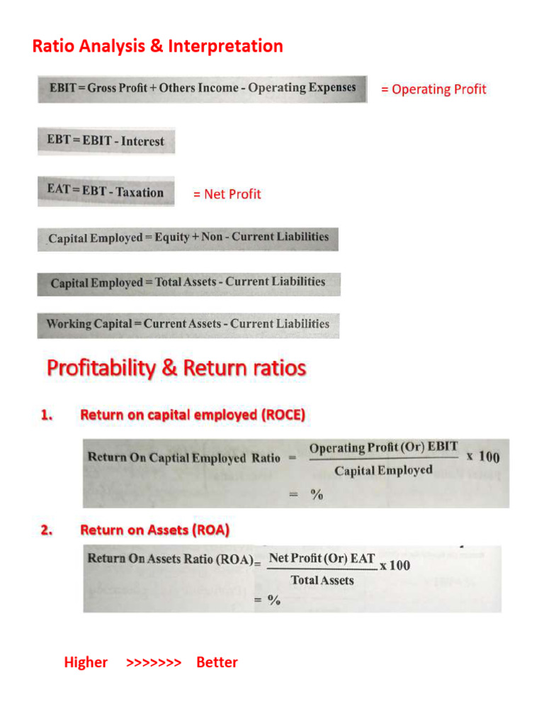 Ratio note | PDF | Dividend | Interest