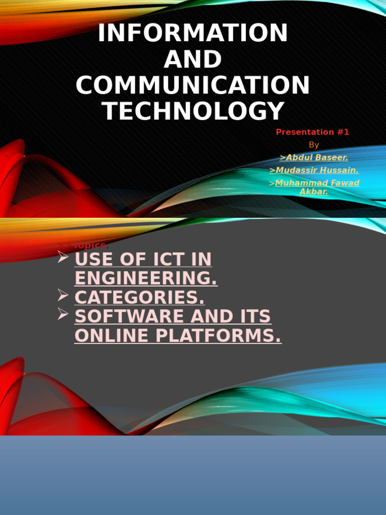 ICT Applications in Engineering | PDF | Engineering | Information And ...
