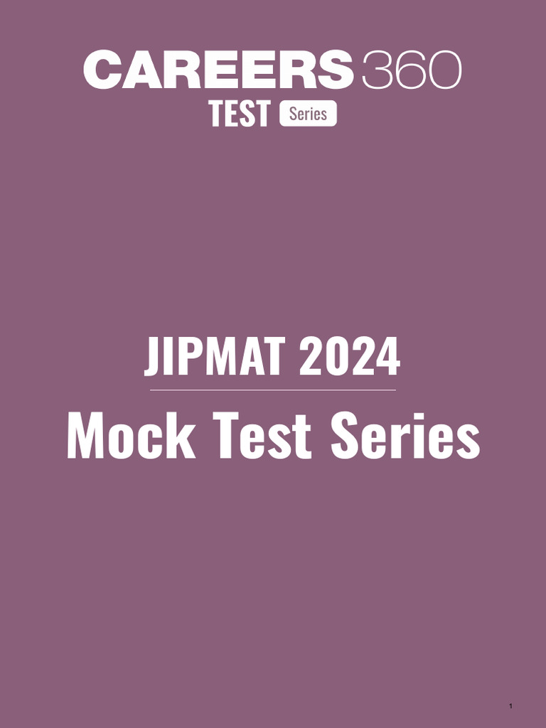 JIPMAT 2024 Mock Test Series Guide | PDF | Odds | Division (Mathematics)