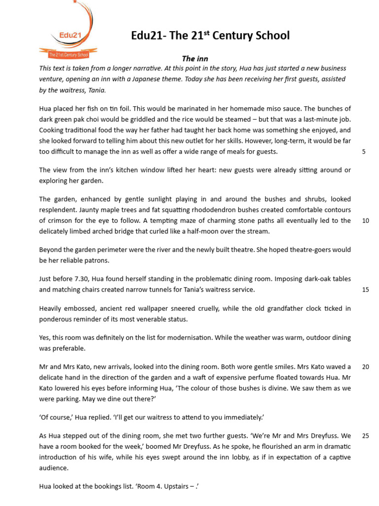 Letter Writing IGCSE The Inn | PDF