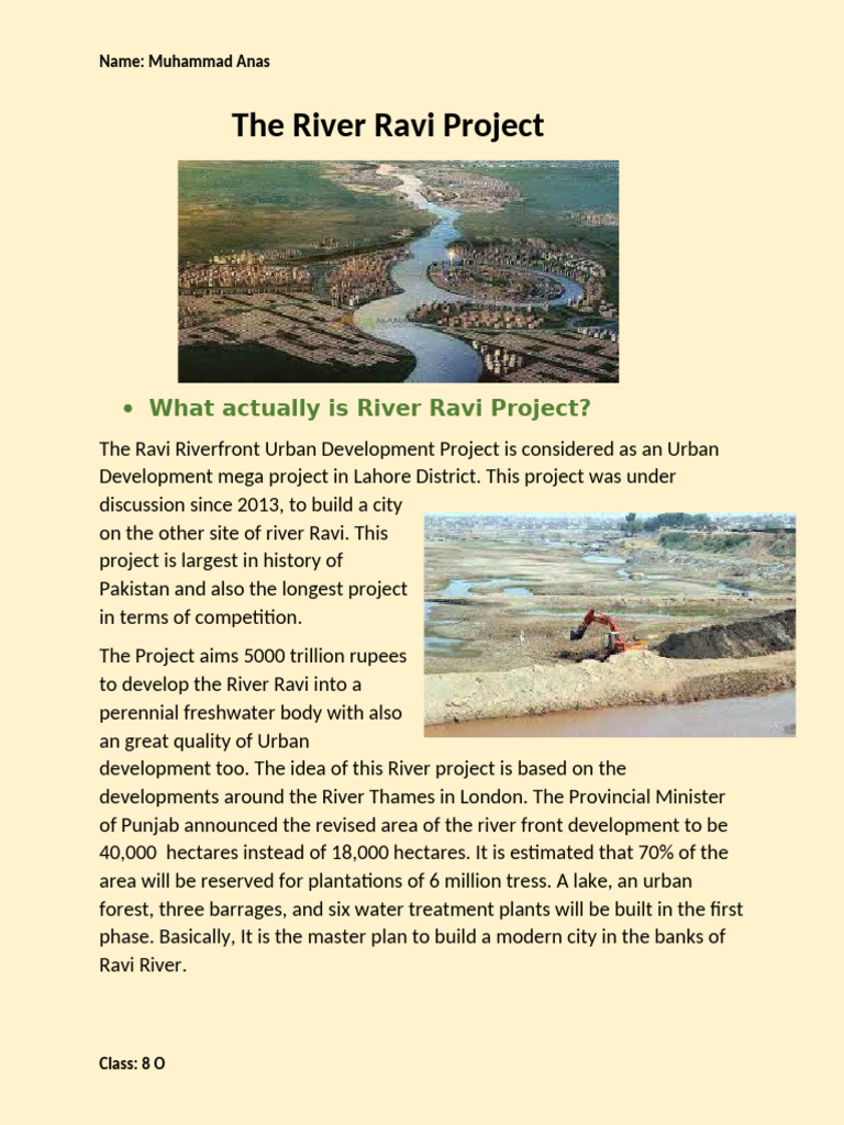 The River Ravi Project | PDF | Water | Groundwater
