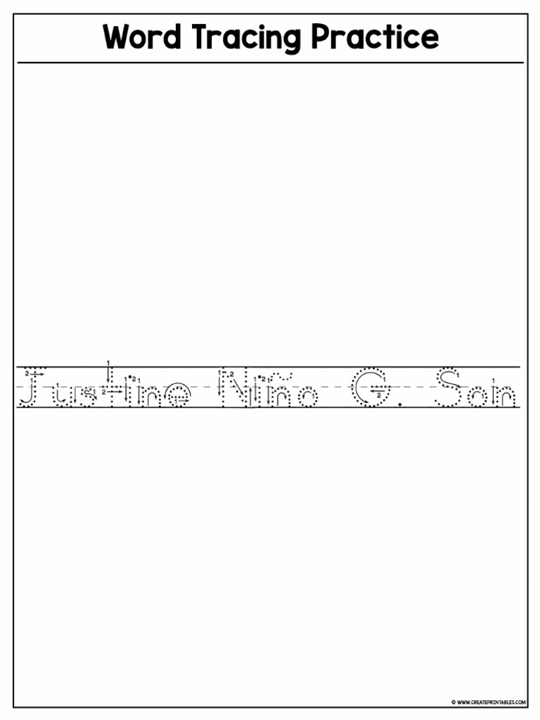 Word Tracing Practice DF35 4406 7A61 | PDF