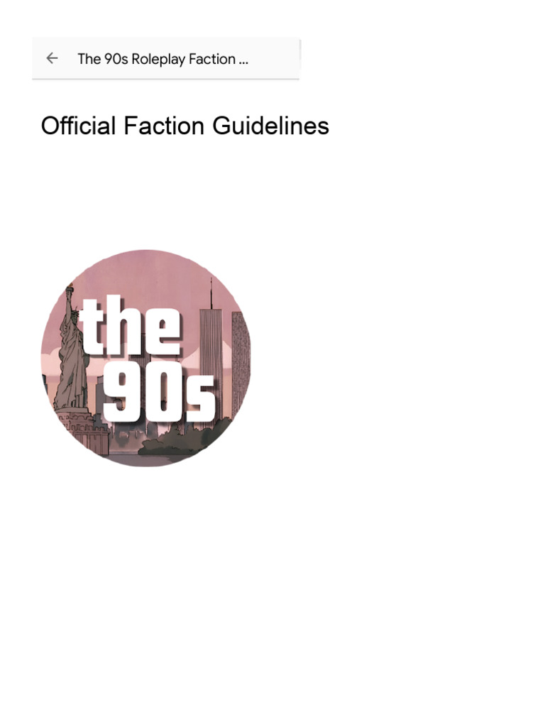 90s Roleplay Illegal Faction Guidelines | PDF | Gang | Organized Crime