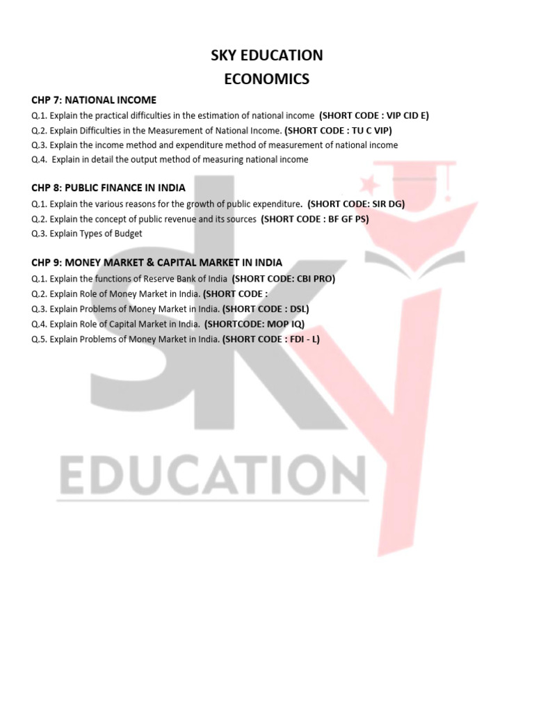 ECO CHP 7,8,9 | PDF | Taxes | Measures Of National Income And Output