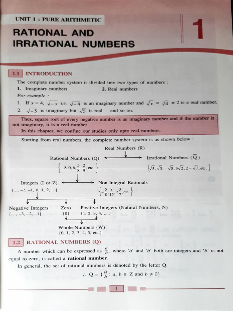 Rational and Irrational Numbers | PDF