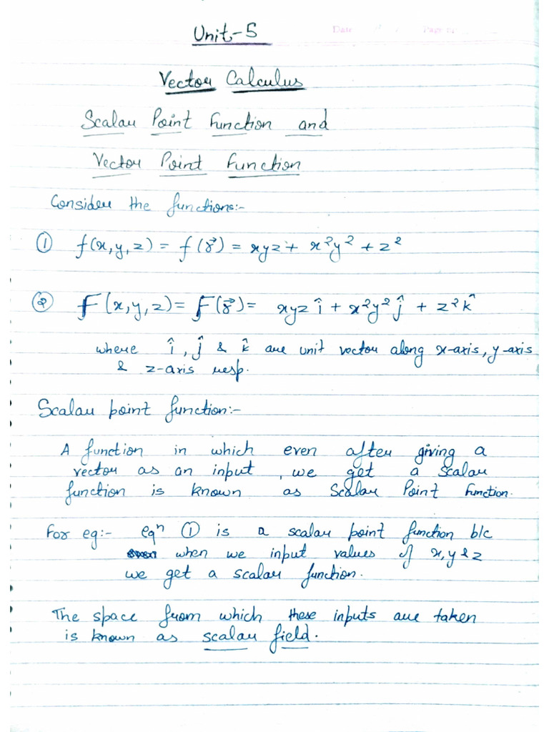 Divergence and Curl (Unit-5) | PDF