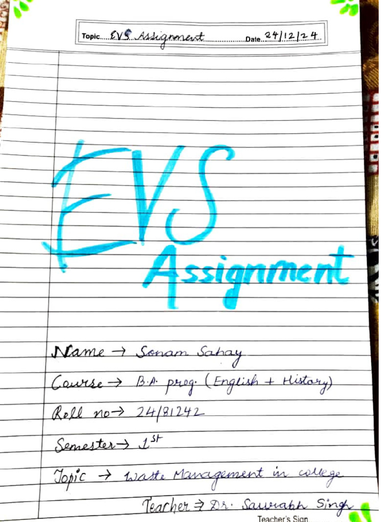 EVS assignment | PDF