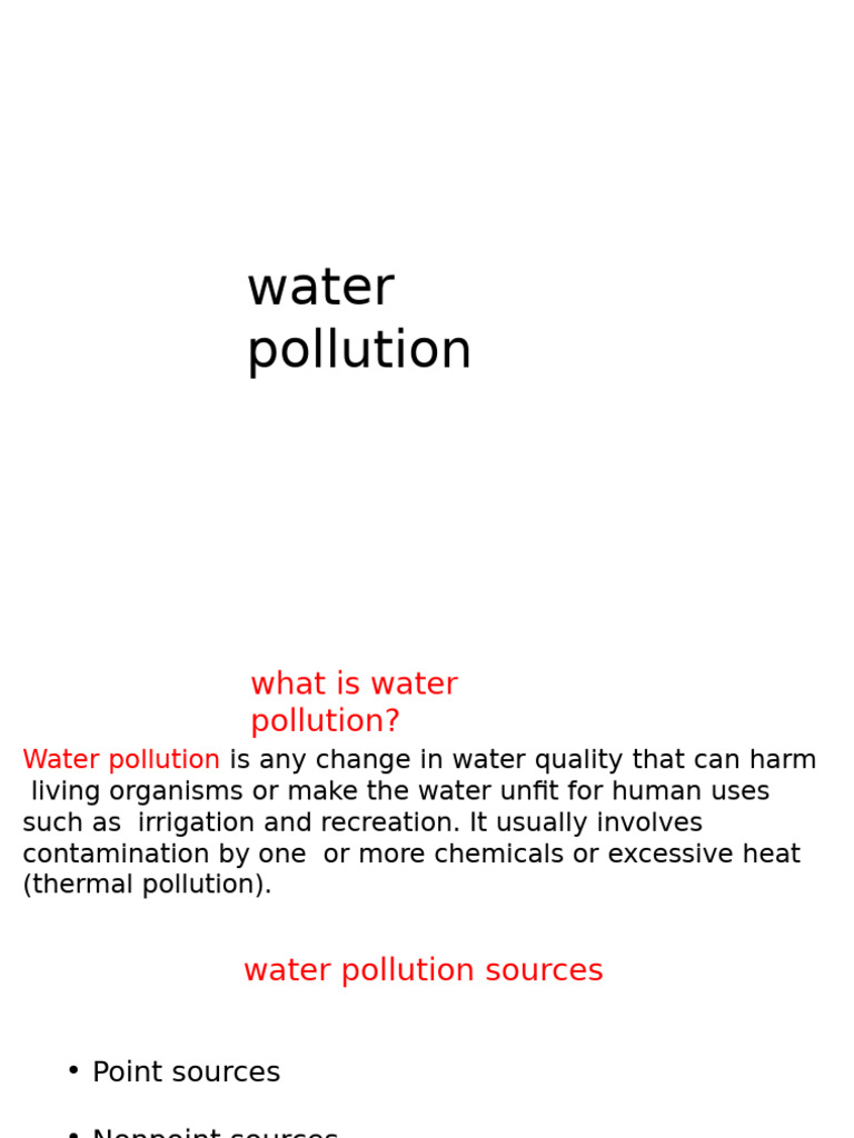 Understanding Water Pollution Sources | PDF | Water Pollution | Sewage ...