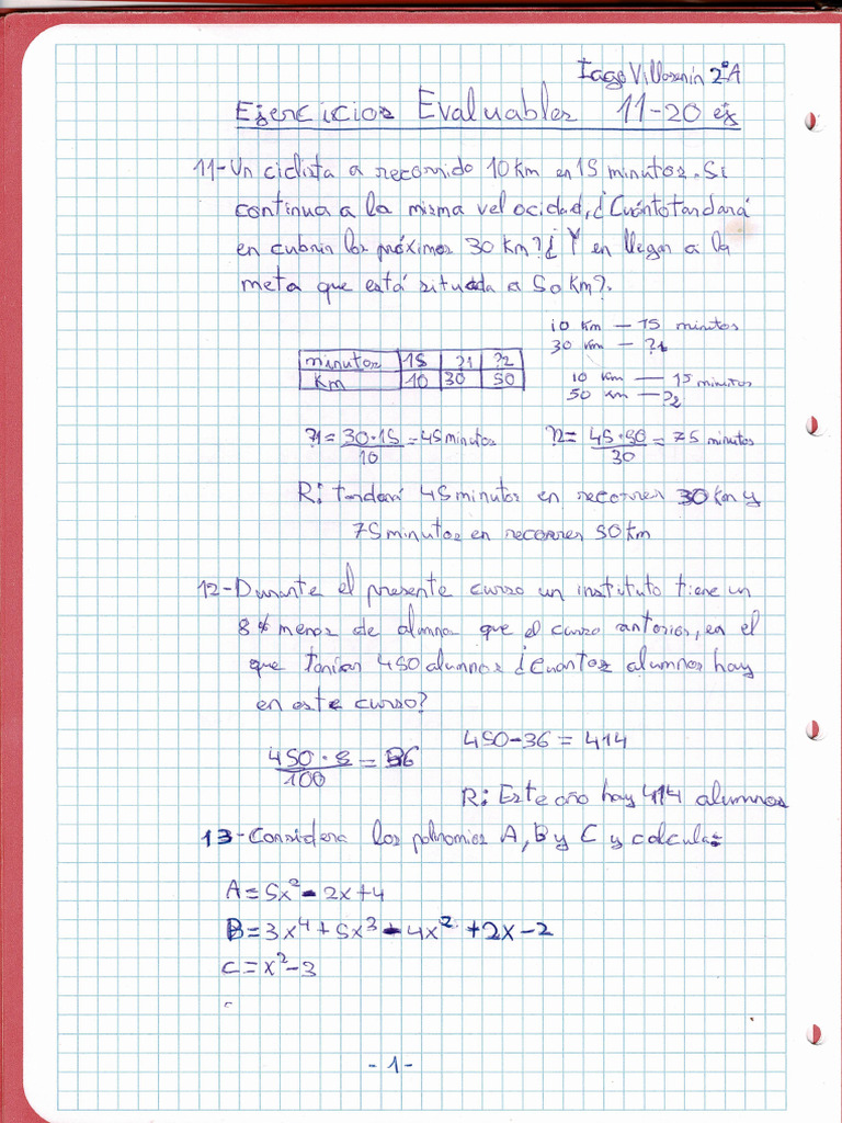 Deberes Matemáticas Ültima Semana | PDF