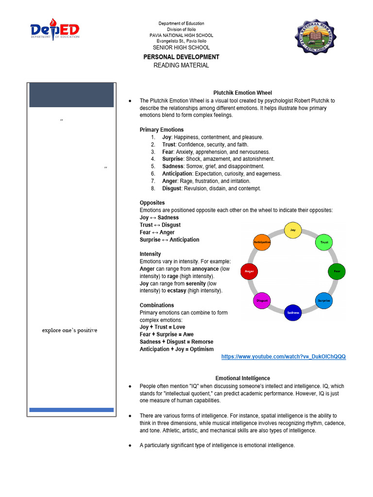 RM Lesson 6 Emotional Intelligence | PDF | Emotional Intelligence | Empathy