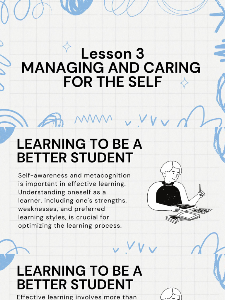 Lesson 3 Managing and Caring For The Self | PDF