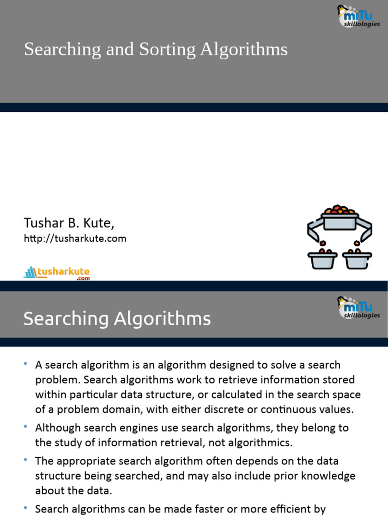 91011 Searching And Sorting Pdf Algorithms And Data Structures 0761