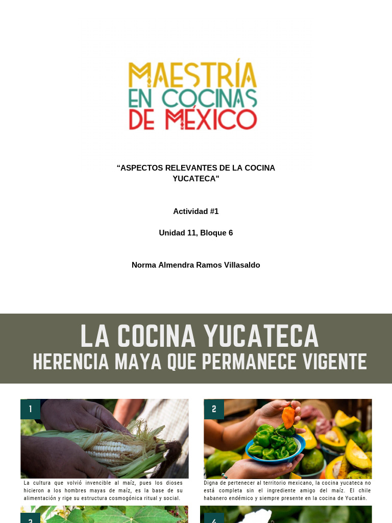 LA COCINA YUCATECA Storyboard B6U11 | PDF | Cocinando | Alimentos