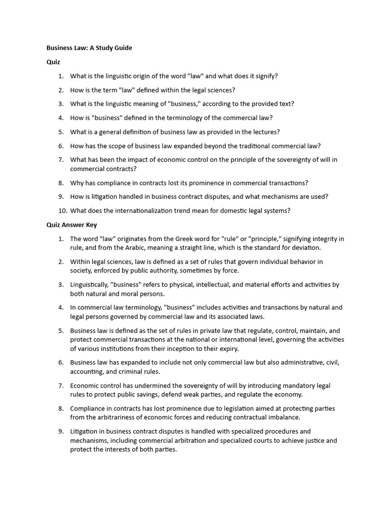 Business Law Ubl2 l3 Chapter 1 | PDF | Arbitration | International Law