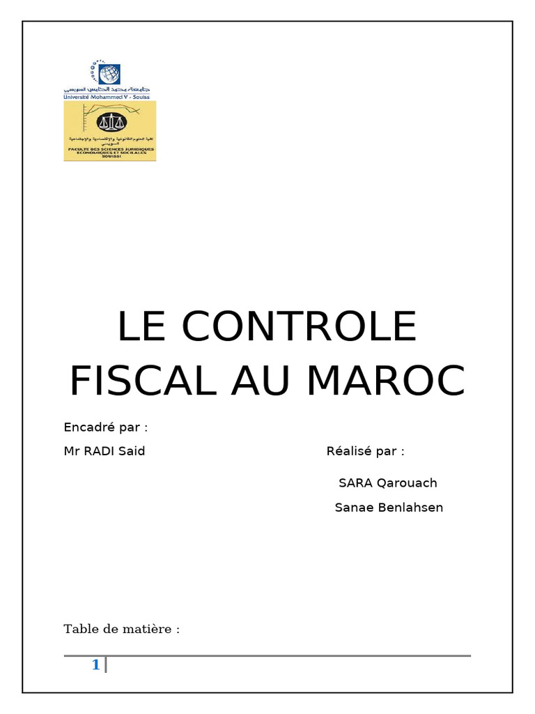 Contrôle fiscal au Maroc : Guide pratique | PDF | Impôts | Comptabilité
