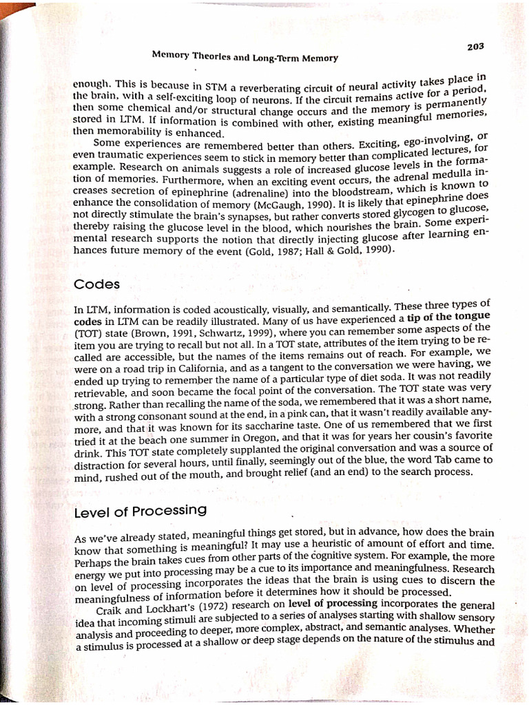 Levels of Processing | PDF