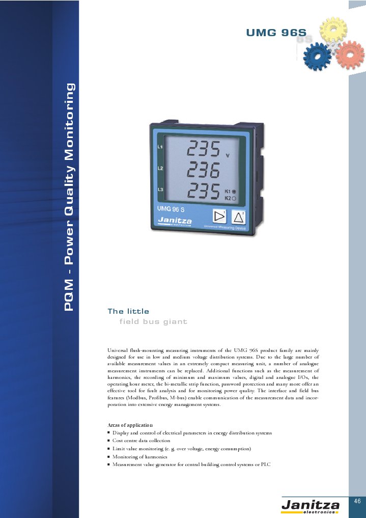 UMG96S English | Download Free PDF | Ac Power | Measuring Instrument