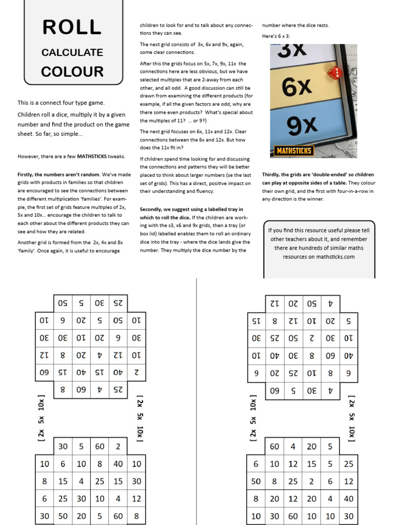 Roll Calculate Colour | PDF | Dice