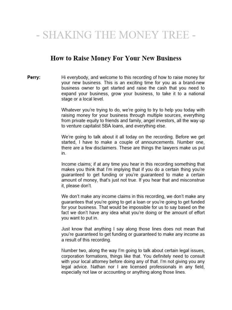 Shaking-the-Money-Tree | PDF | Venture Capital | Corporate Finance