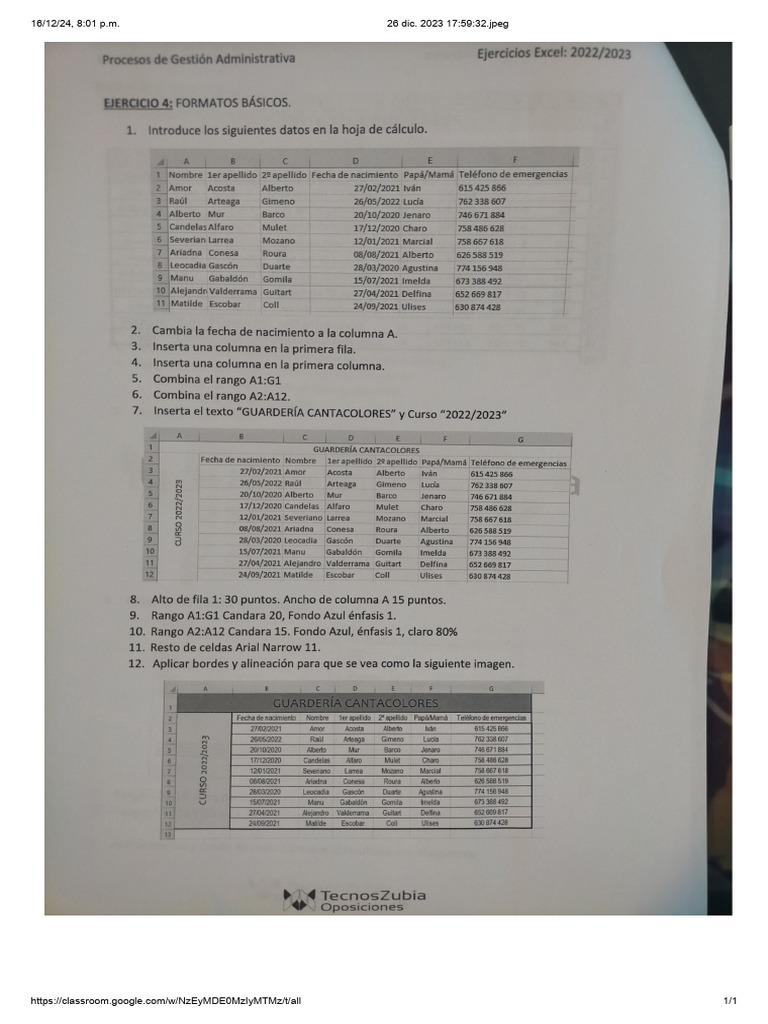 Ejercicio 6. Formatos Básicos | PDF
