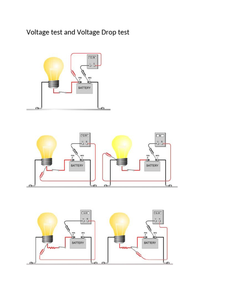 Voltage Test and Voltage Drop Test | PDF