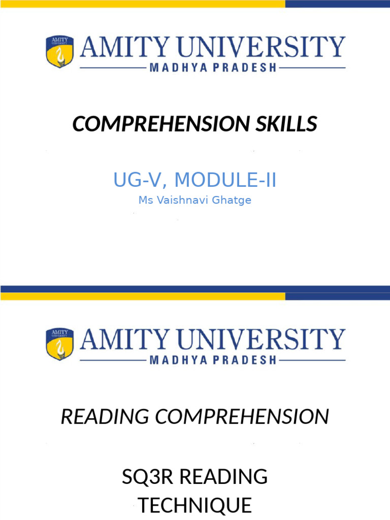 SQ3R Reading Technique | PDF | Reading Comprehension | Human Communication