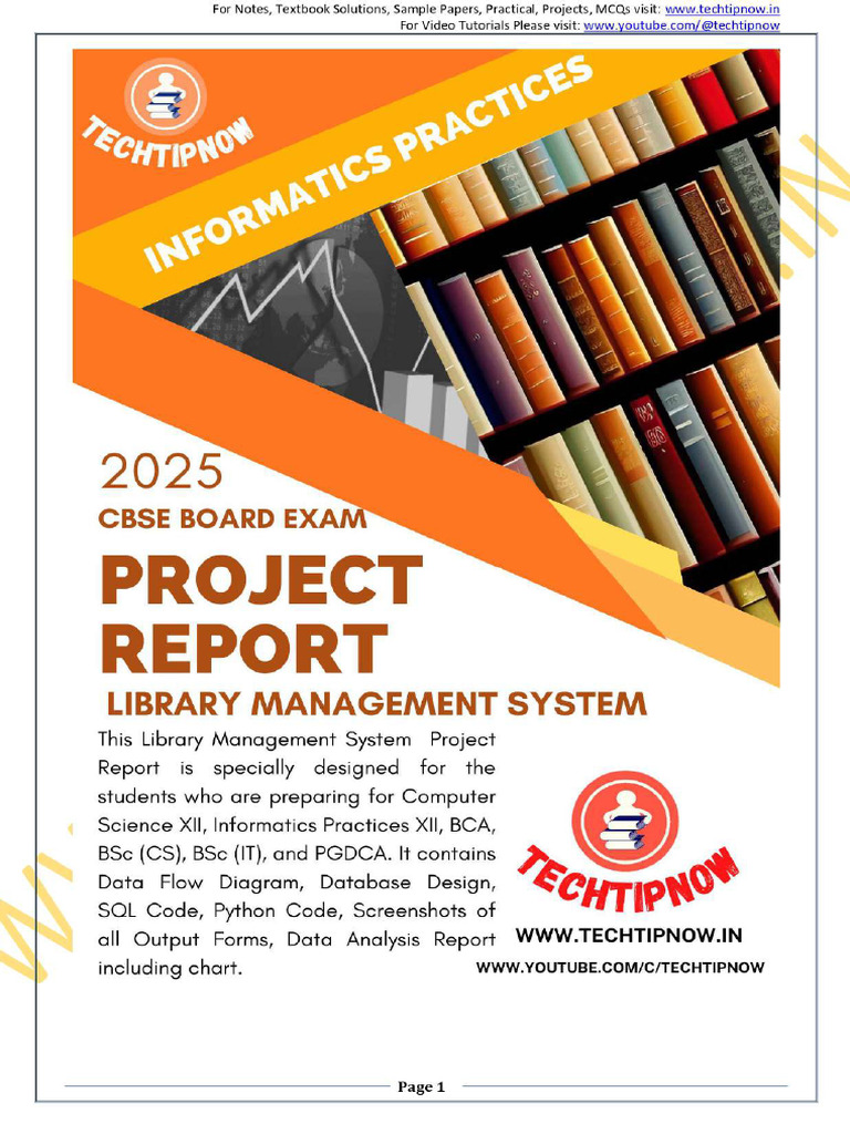 Project Report Library Management System Free | PDF | My Sql | Information Retrieval